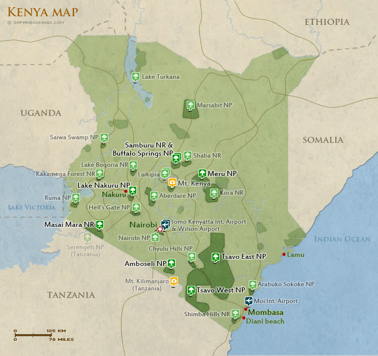 Kenya Popular Routes (Incl. Map)